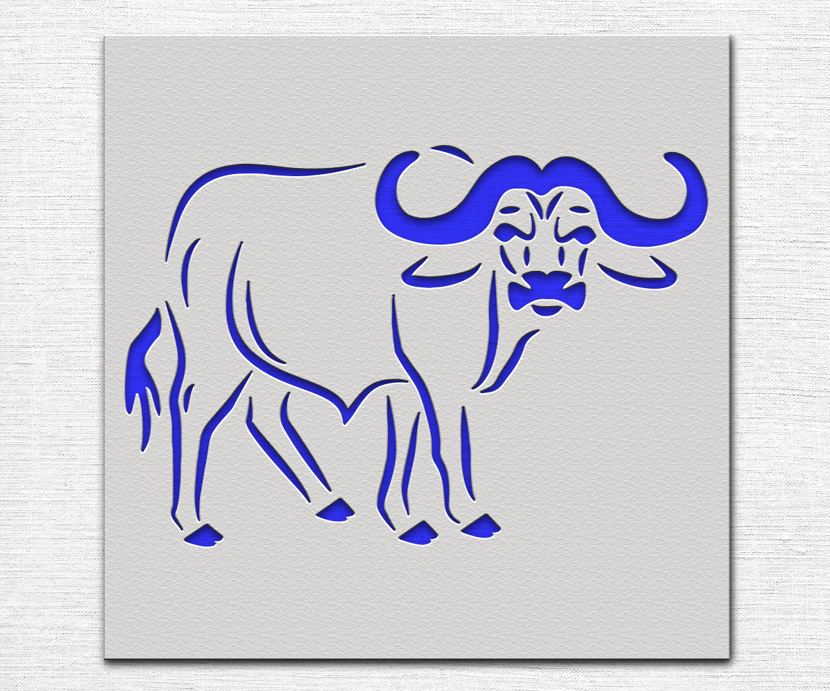 Ox Stencil - Art and Wall Stencil - Stencil Giant