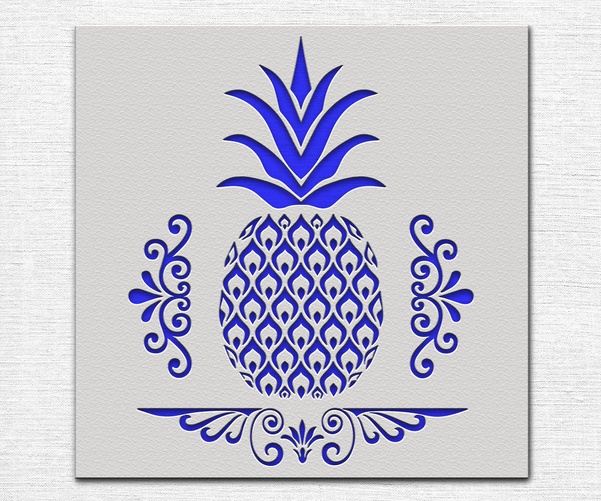 Pineapple Stencil - Art and Wall Stencil - Stencil Giant