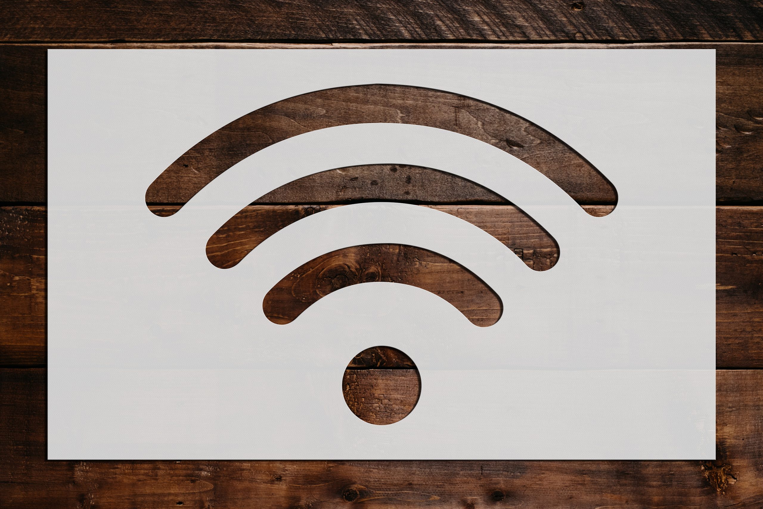 Wifi Signal Symbol Stencil - Art and Wall Stencil - Stencil Giant