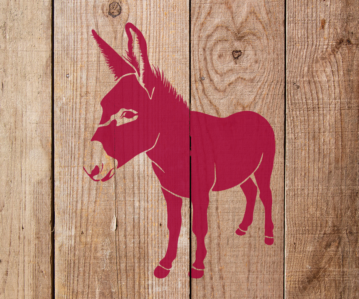 Donkey Stencil - Art and Wall Stencil - Stencil Giant