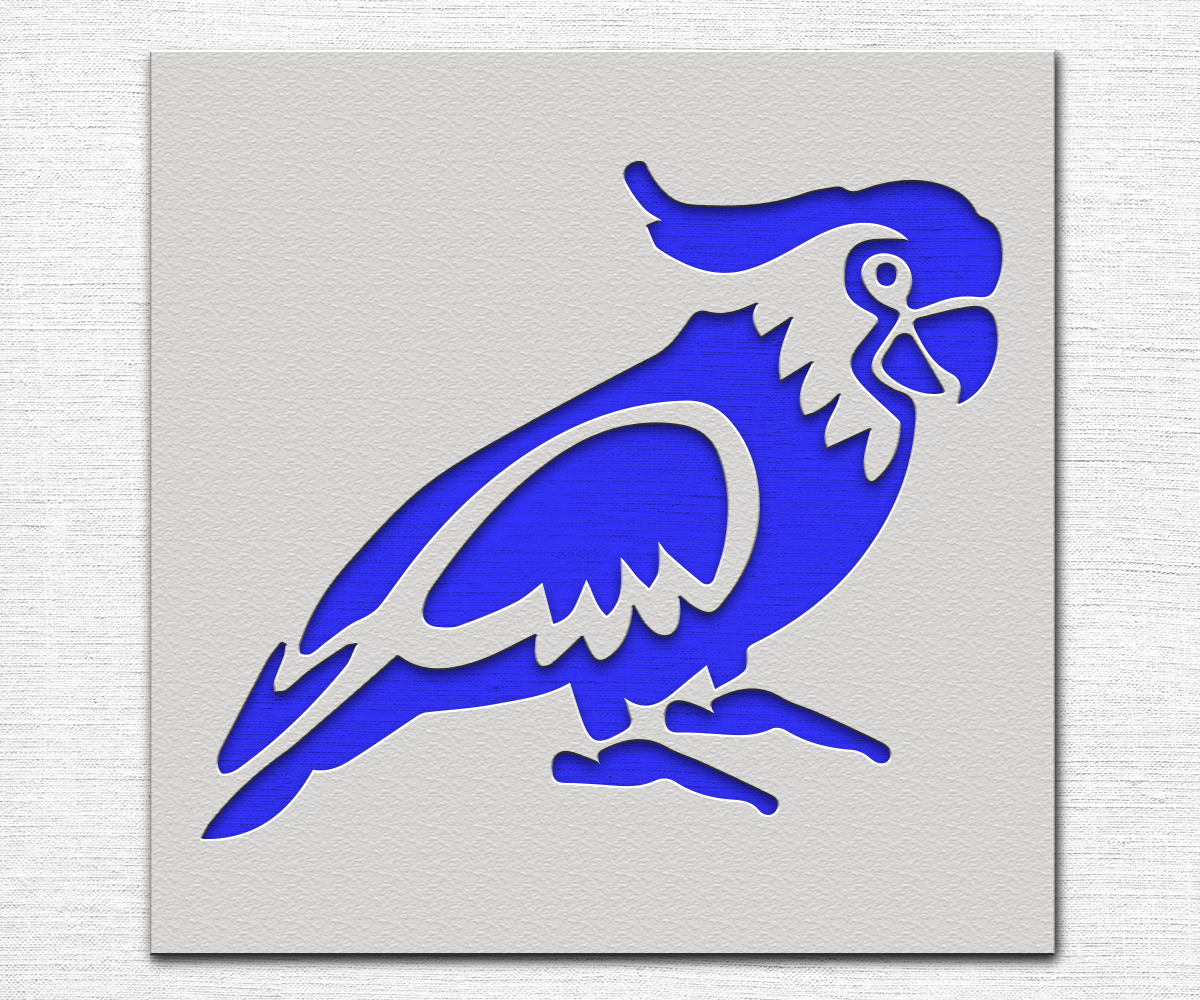 Parrot Stencil - Art and Wall Stencil - Stencil Giant
