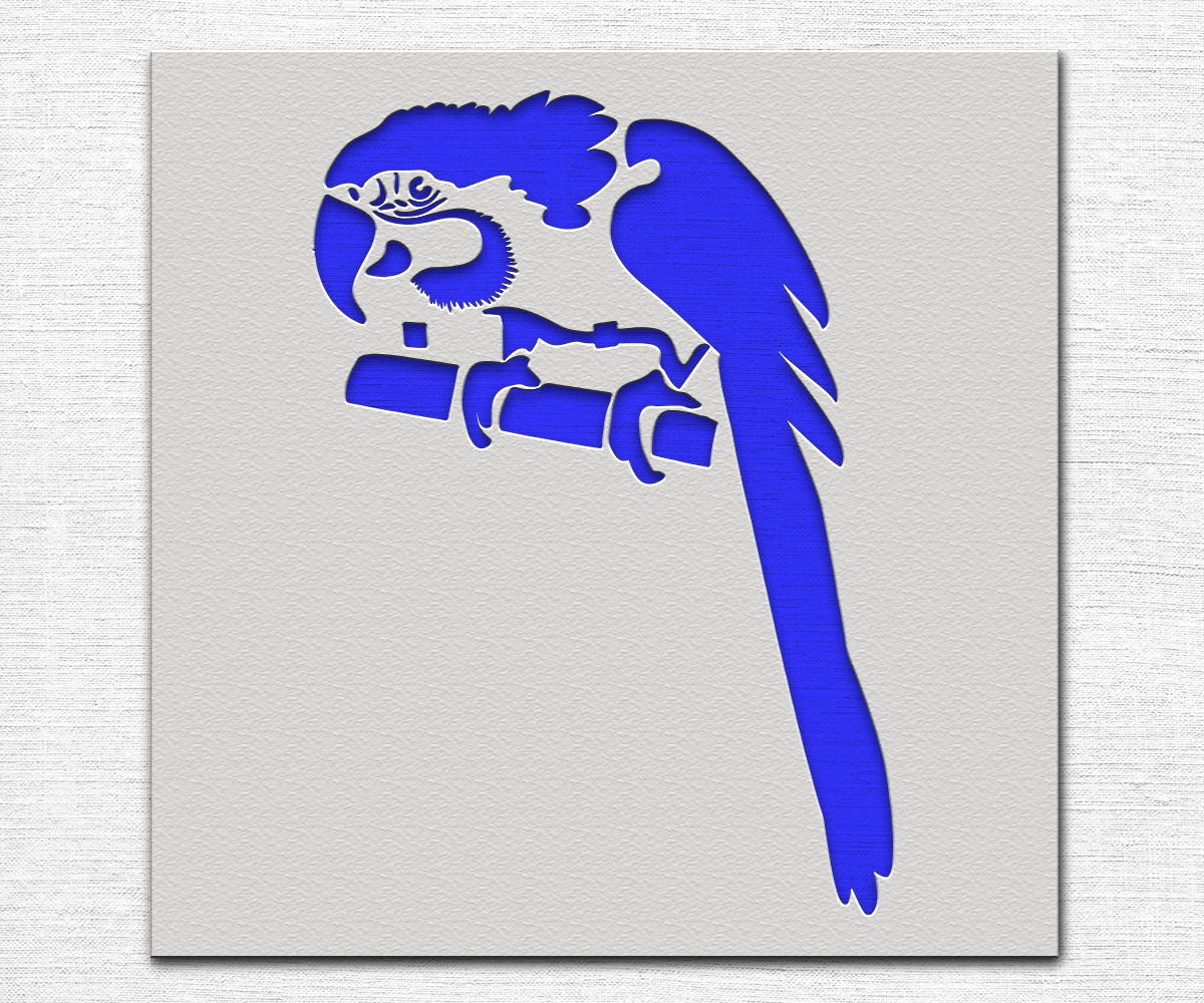 Parrot Stencil - Art and Wall Stencil - Stencil Giant