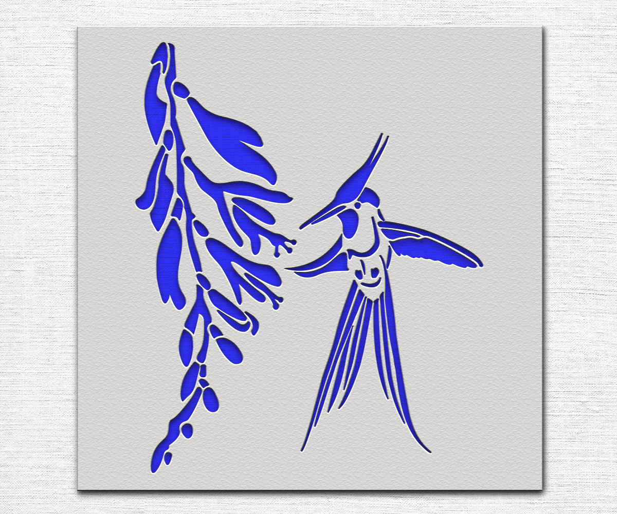 Humming Bird Stencil - Art and Wall Stencil - Stencil Giant