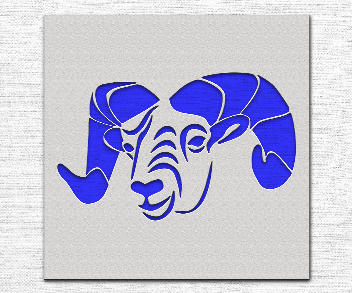 Rams Head Stencil - Art and Wall Stencil - Stencil Giant