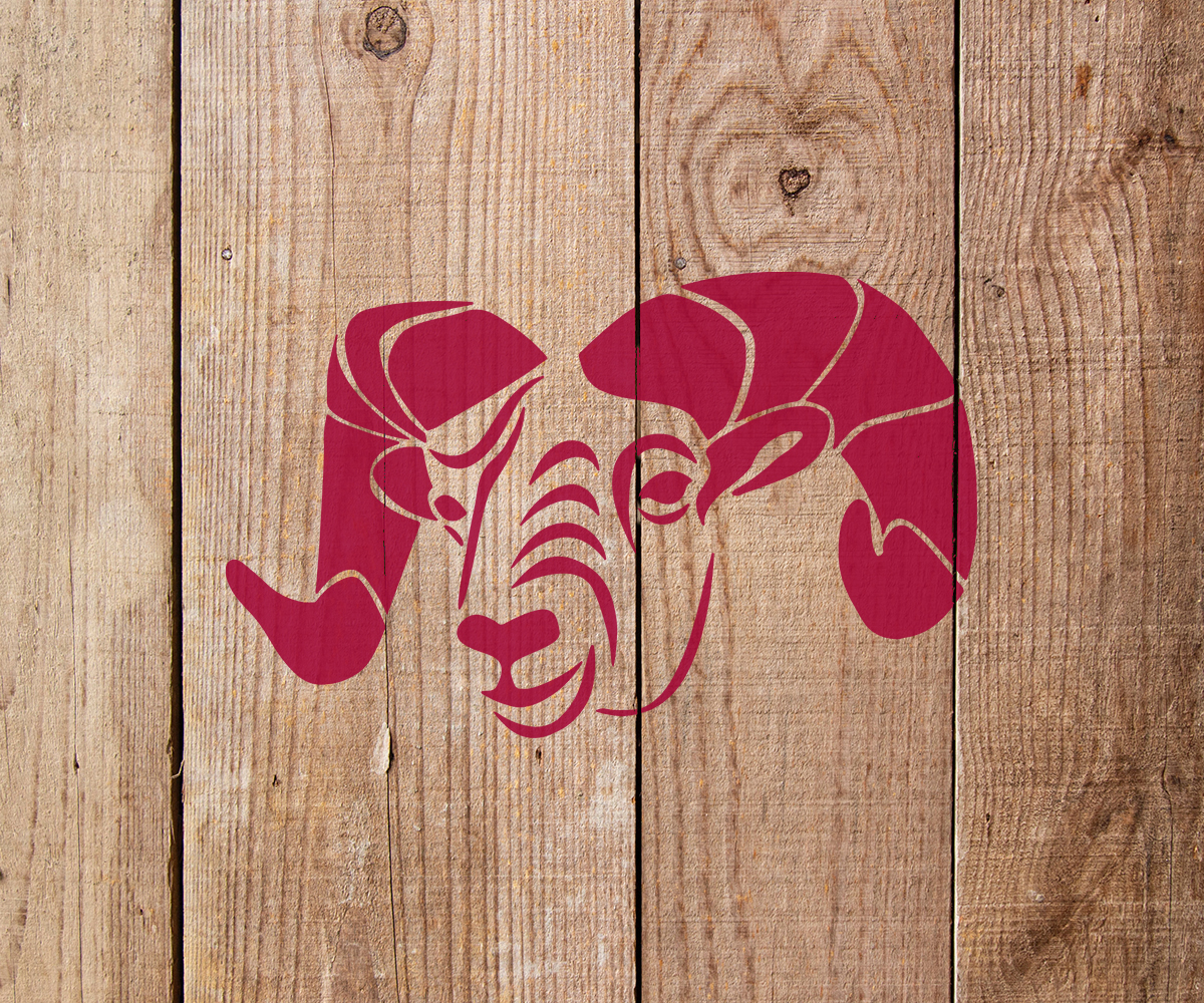 Rams Head Stencil - Art and Wall Stencil - Stencil Giant