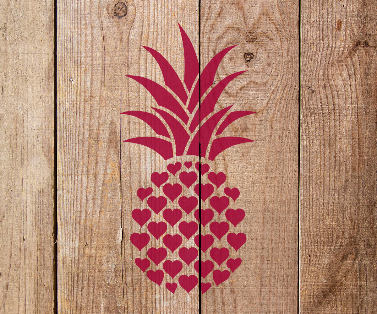 Pineapple Stencil - Art and Wall Stencil - Stencil Giant