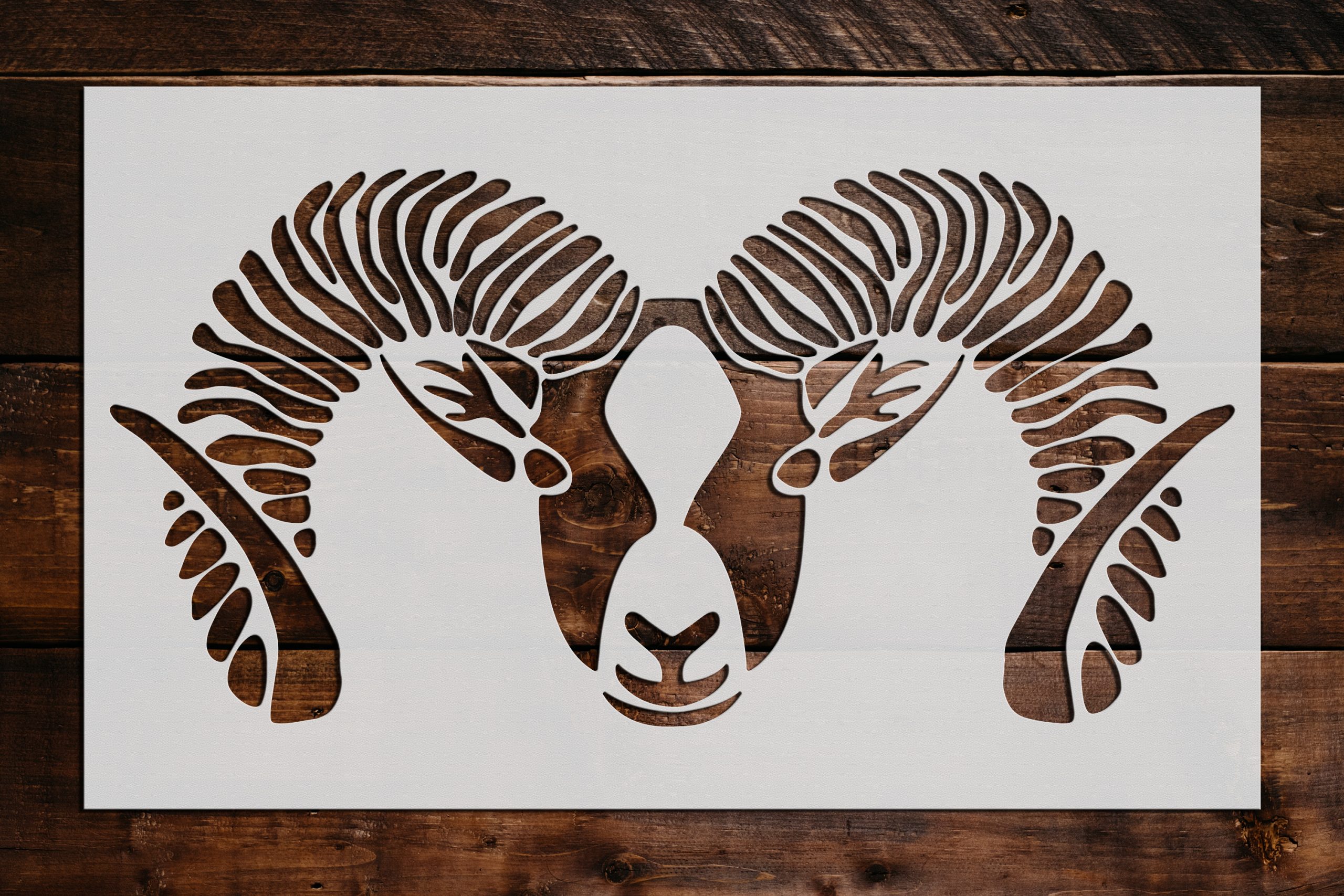 Rams Head Stencil - Art and Wall Stencil - Stencil Giant