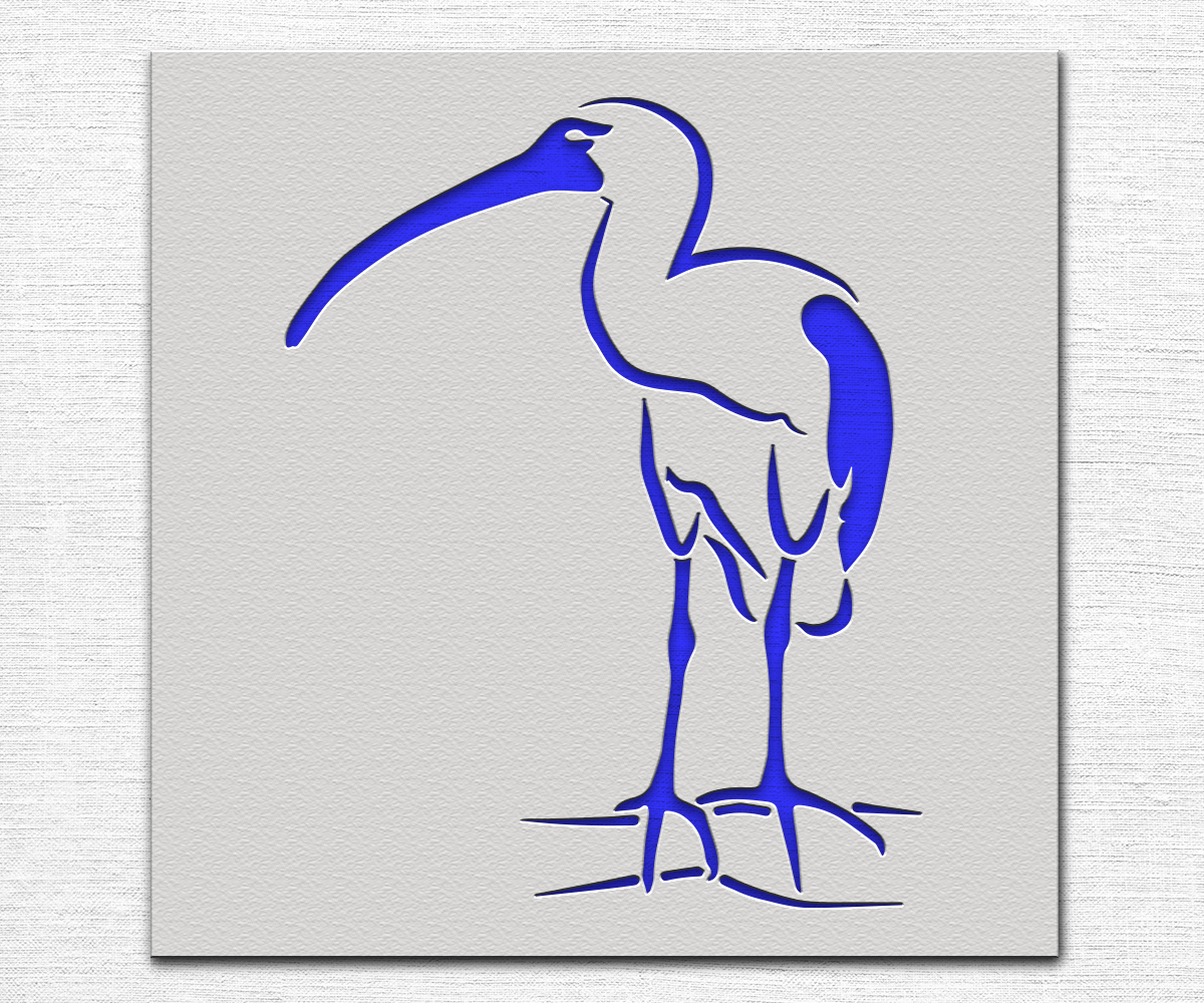 Bird Ibis Stencil - Art and Wall Stencil - Stencil Giant