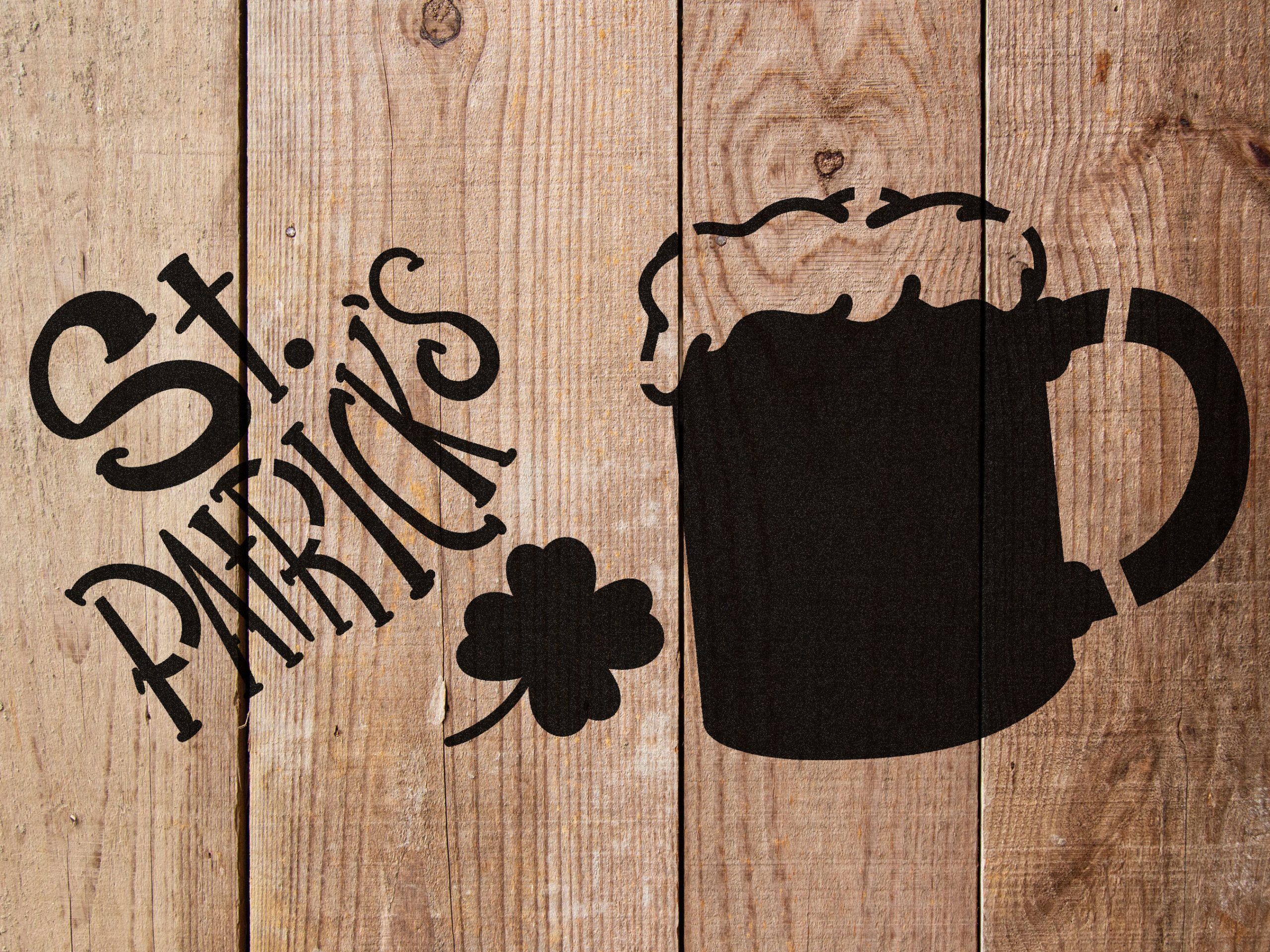 St Patrick's Day Beer Stencil - Art and Wall Stencil - Stencil Giant