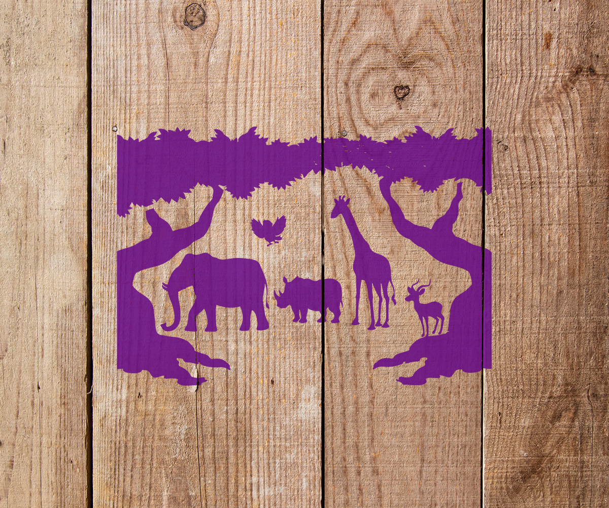 Zoo Animals Stencil - Art and Wall Stencil - Stencil Giant
