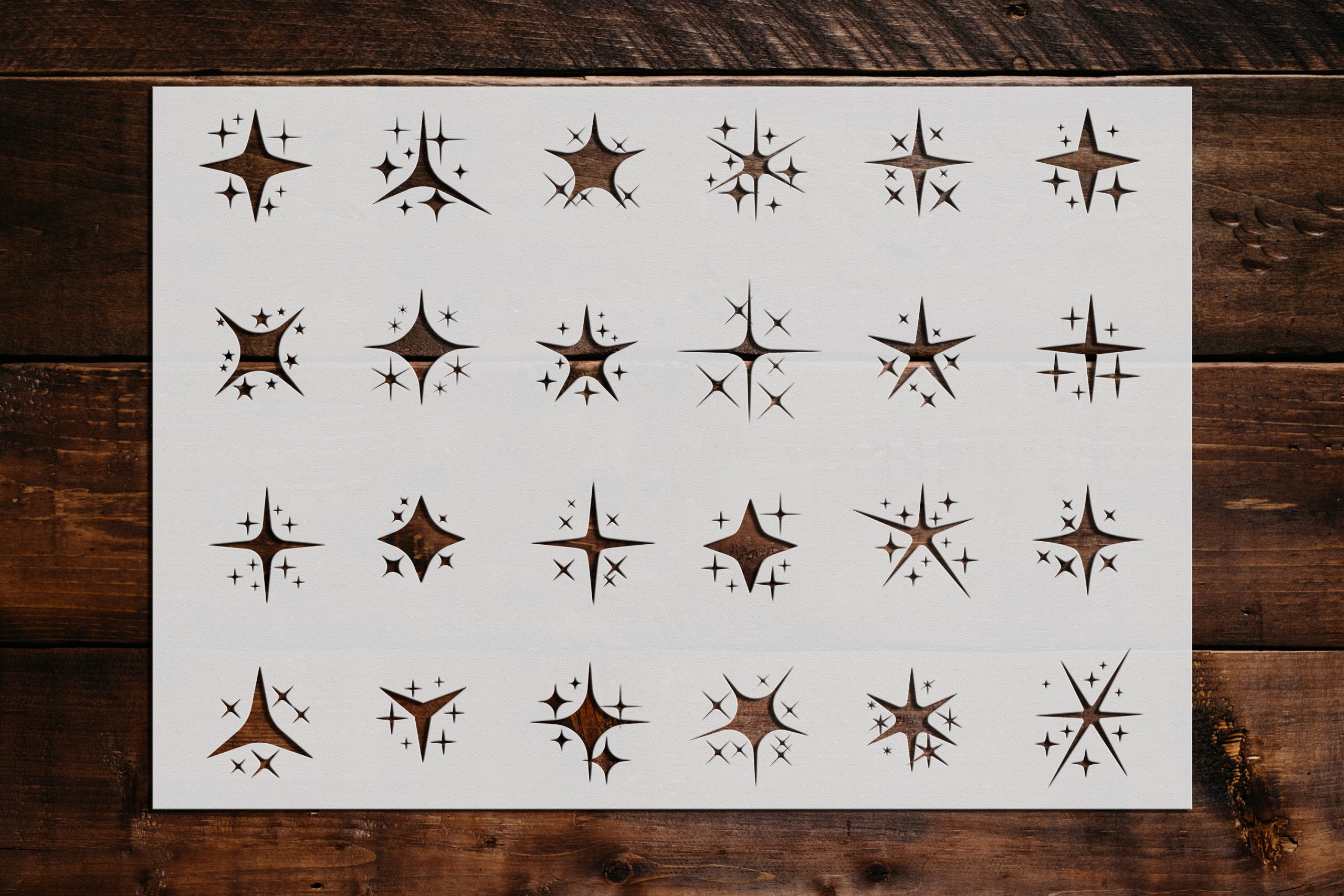 Variety of Stars Stencil - Art and Wall Stencil - Stencil Giant