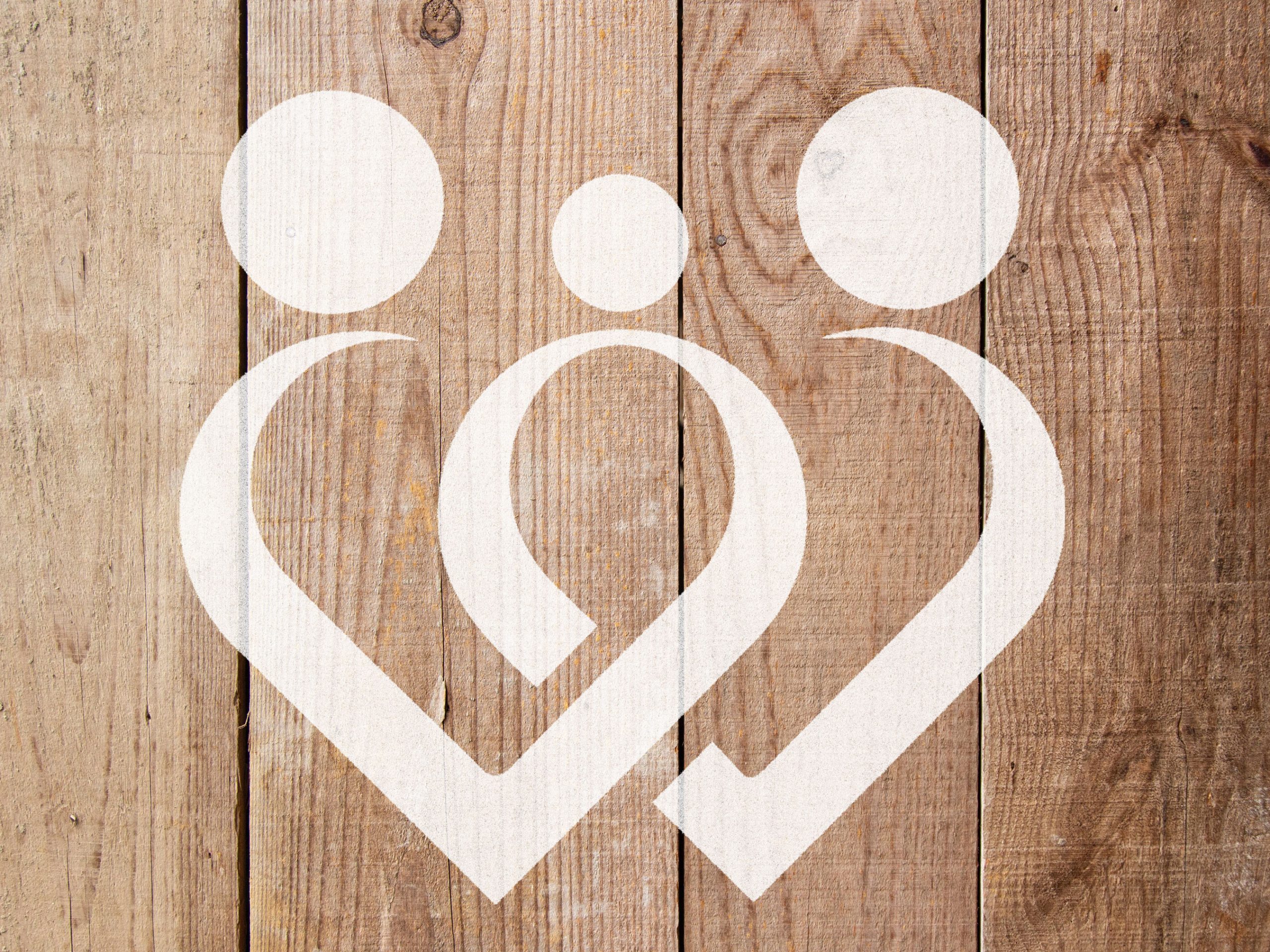 Family Hearts Stencil - Art and Wall Stencil - Stencil Giant