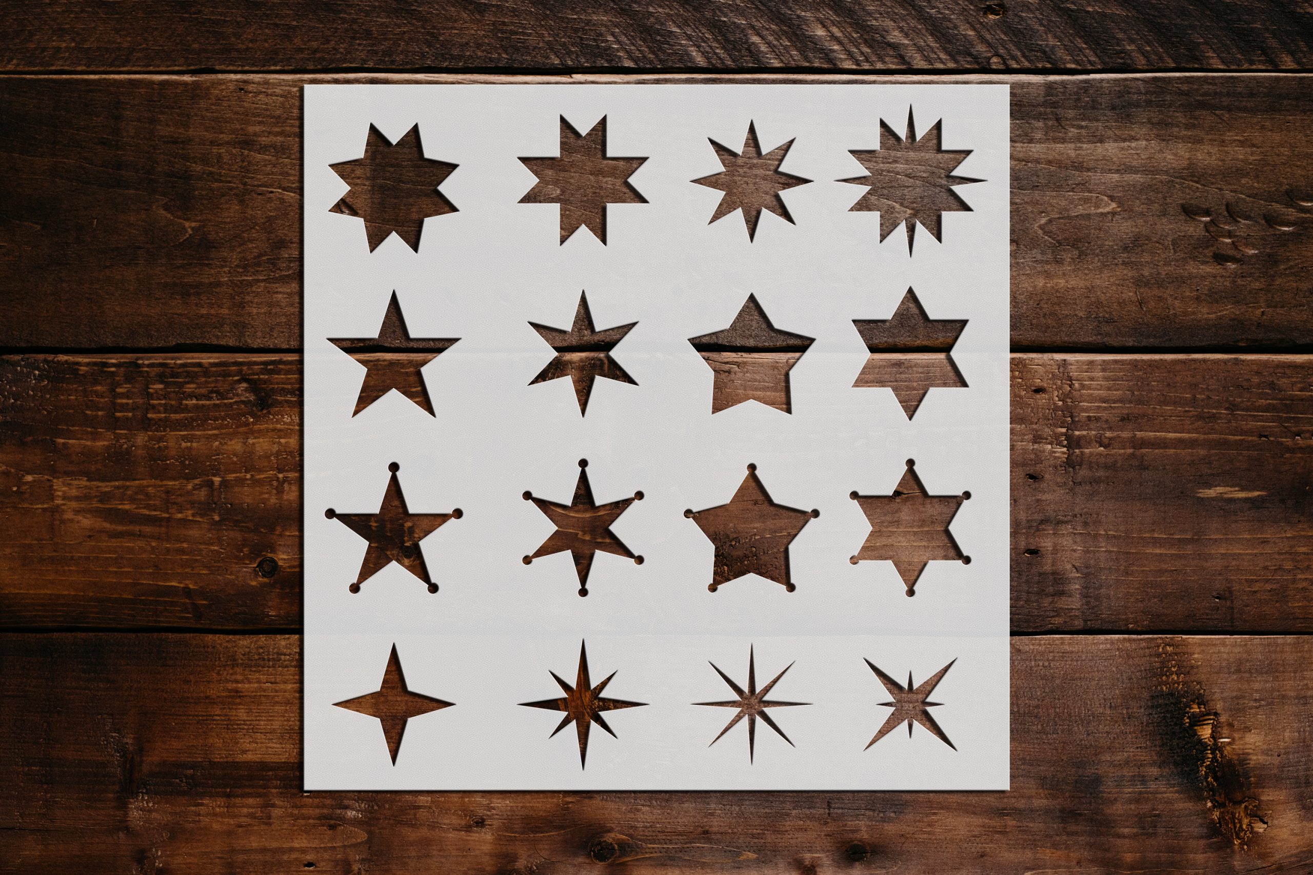Variety of Stars Stencil - Art and Wall Stencil - Stencil Giant