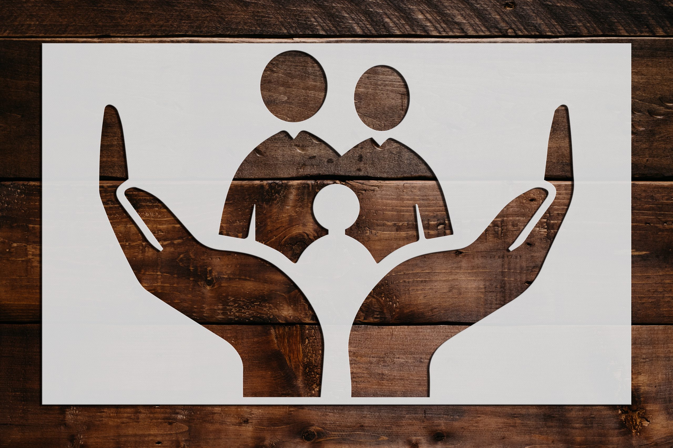 Family Hands Stencil - Art and Wall Stencil - Stencil Giant