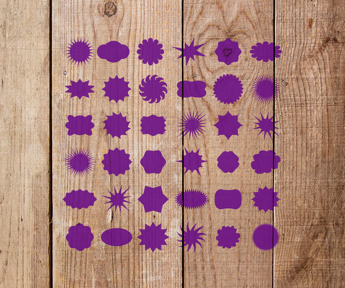 Variety of Shapes Stencil - Art and Wall Stencil - Stencil Giant