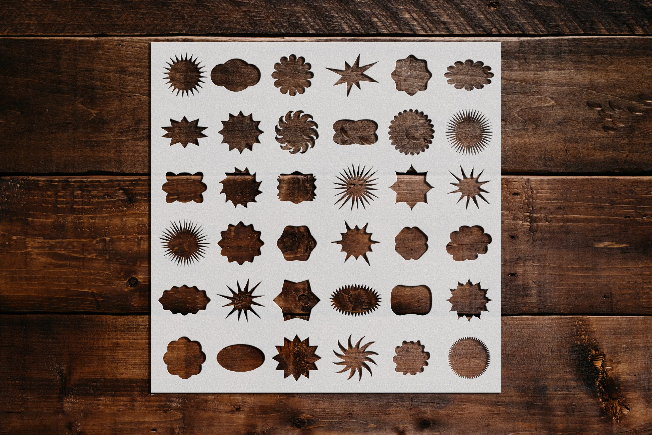 Variety of Shapes Stencil - Art and Wall Stencil - Stencil Giant