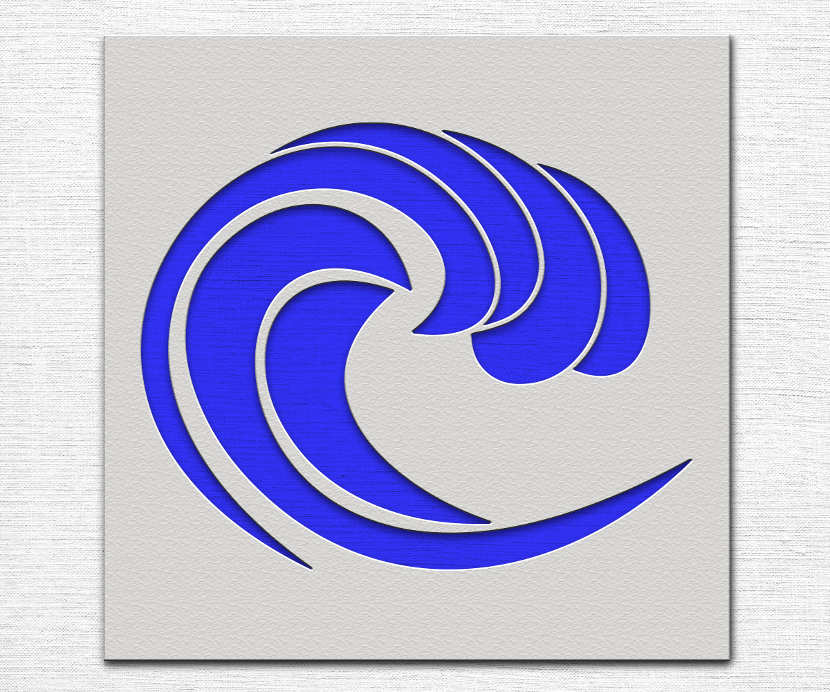 Wave Stencil - Art and Wall Stencil - Stencil Giant
