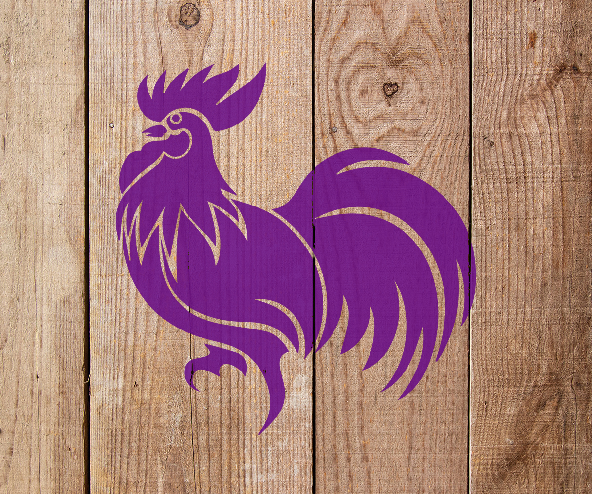 Rooster Stencil - Art and Wall Stencil - Stencil Giant