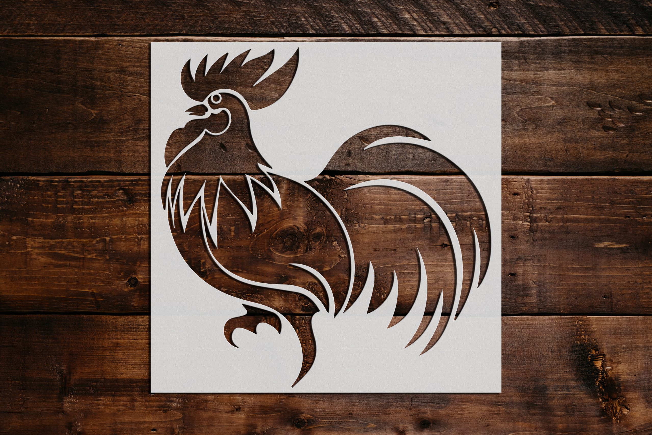 Rooster Stencil - Art and Wall Stencil - Stencil Giant