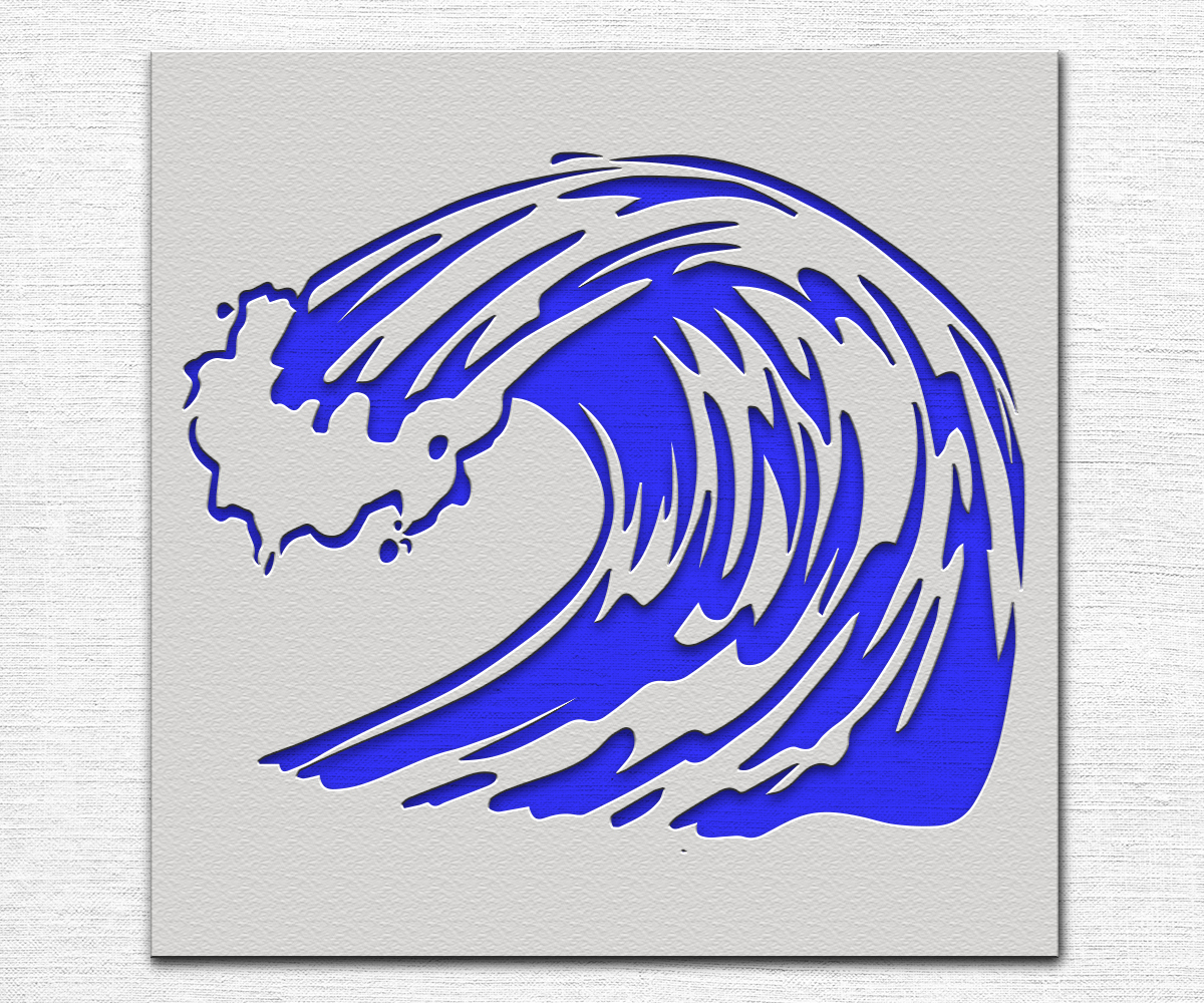 Wave Stencil - Art and Wall Stencil - Stencil Giant