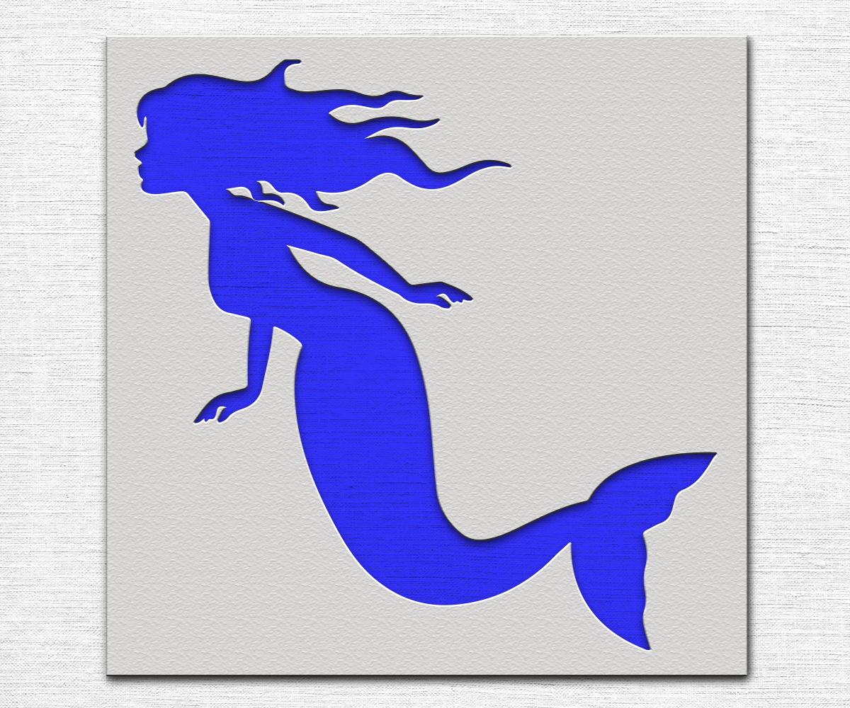 Mermaid Stencil - Art and Wall Stencil - Stencil Giant