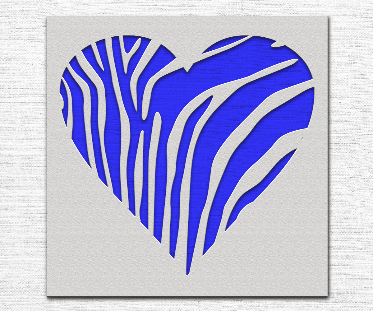 Tiger Print Heart Stencil - Art and Wall Stencil - Stencil Giant