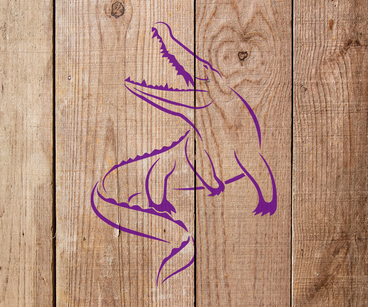 Alligator Stencil - Art and Wall Stencil - Stencil Giant