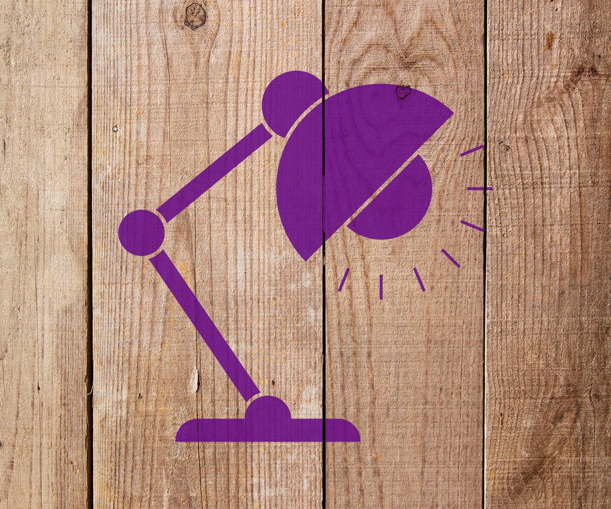 Desk Lamp Stencil - Art and Wall Stencil - Stencil Giant