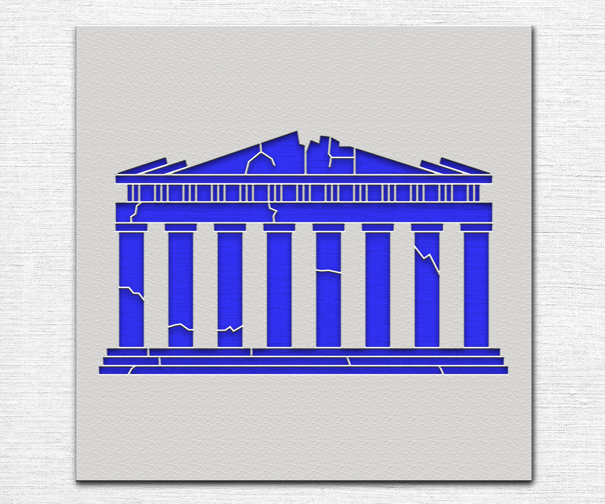 Greek Building Stencil - Art and Wall Stencil - Stencil Giant