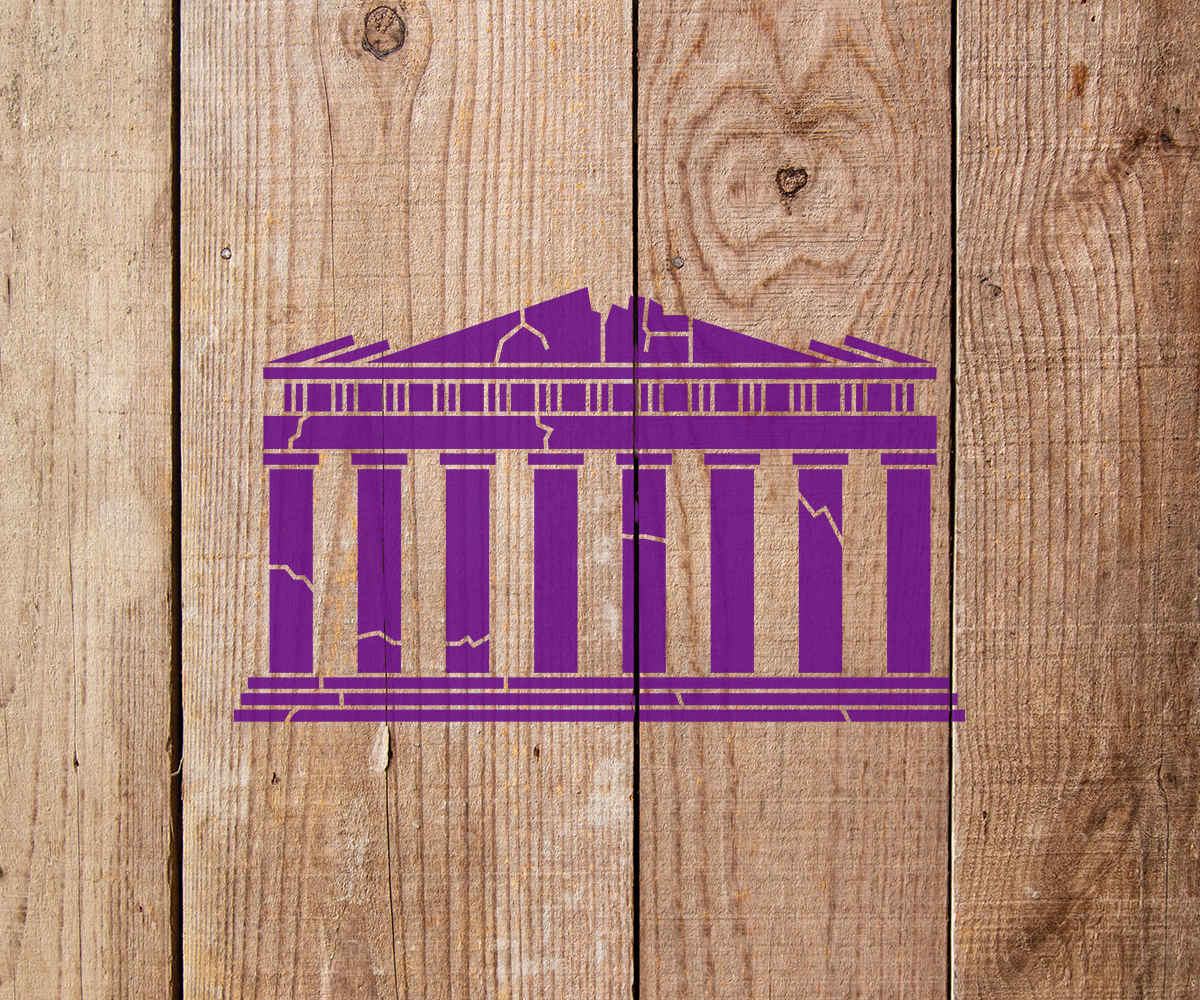 Greek Building Stencil - Art and Wall Stencil - Stencil Giant