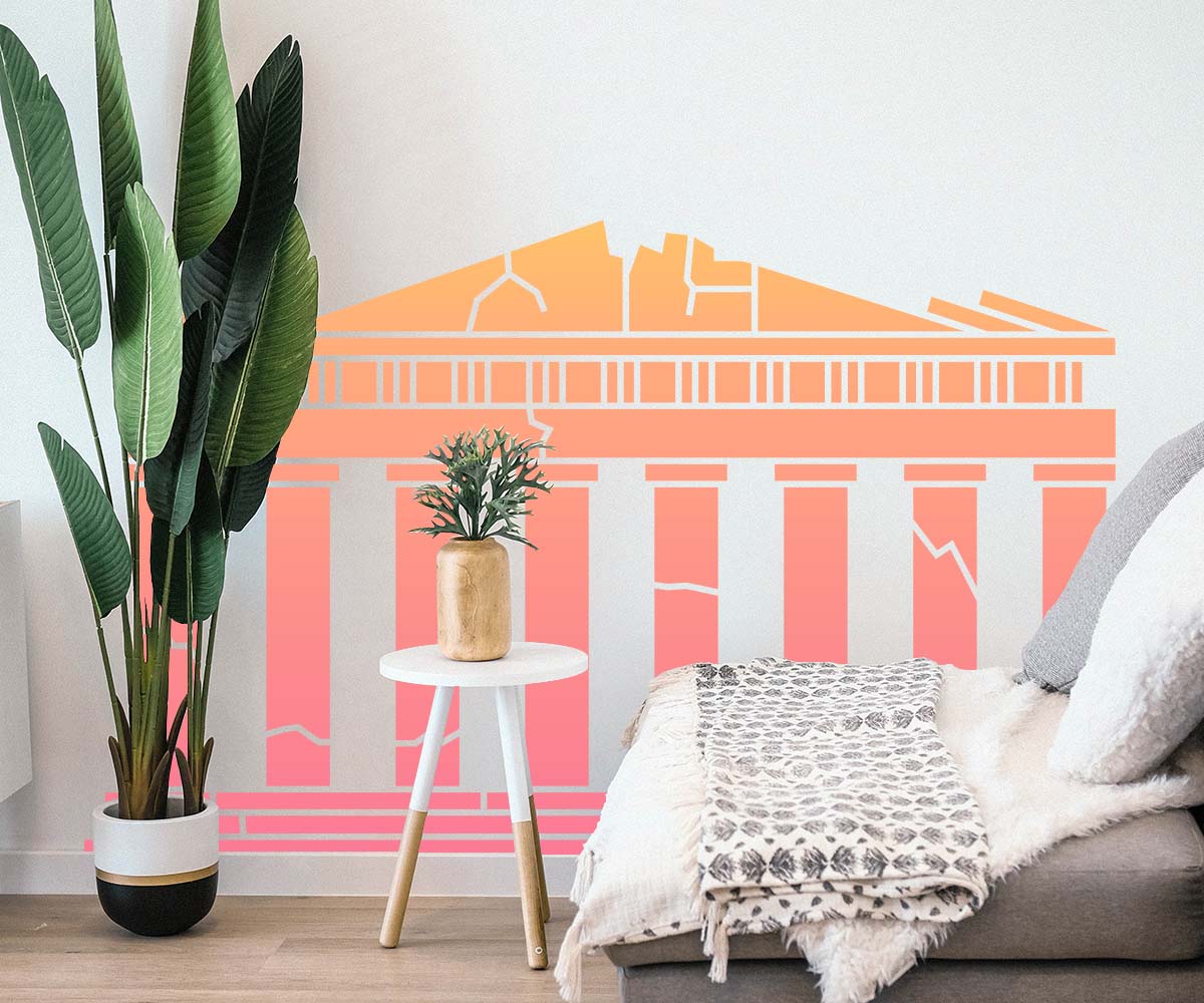 Greek Building Stencil - Art and Wall Stencil - Stencil Giant