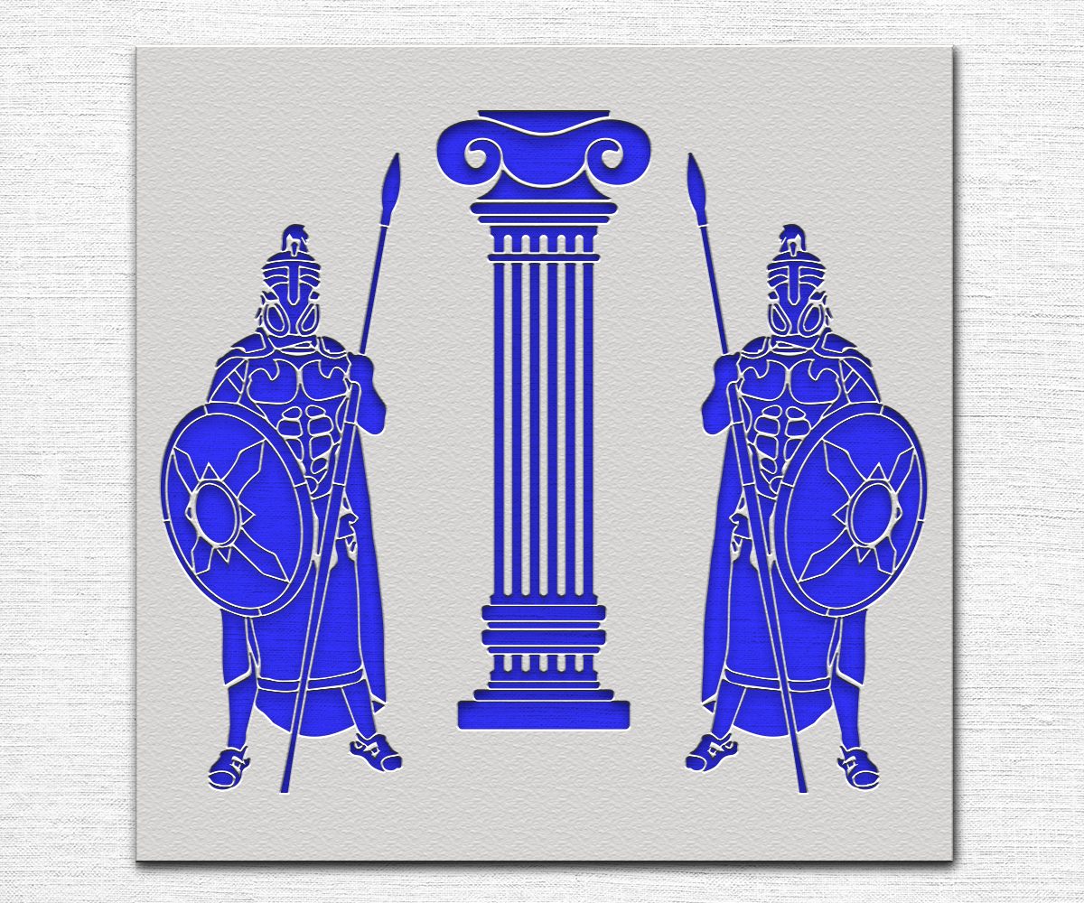 Roman Soldiers Stencil - Art and Wall Stencil - Stencil Giant