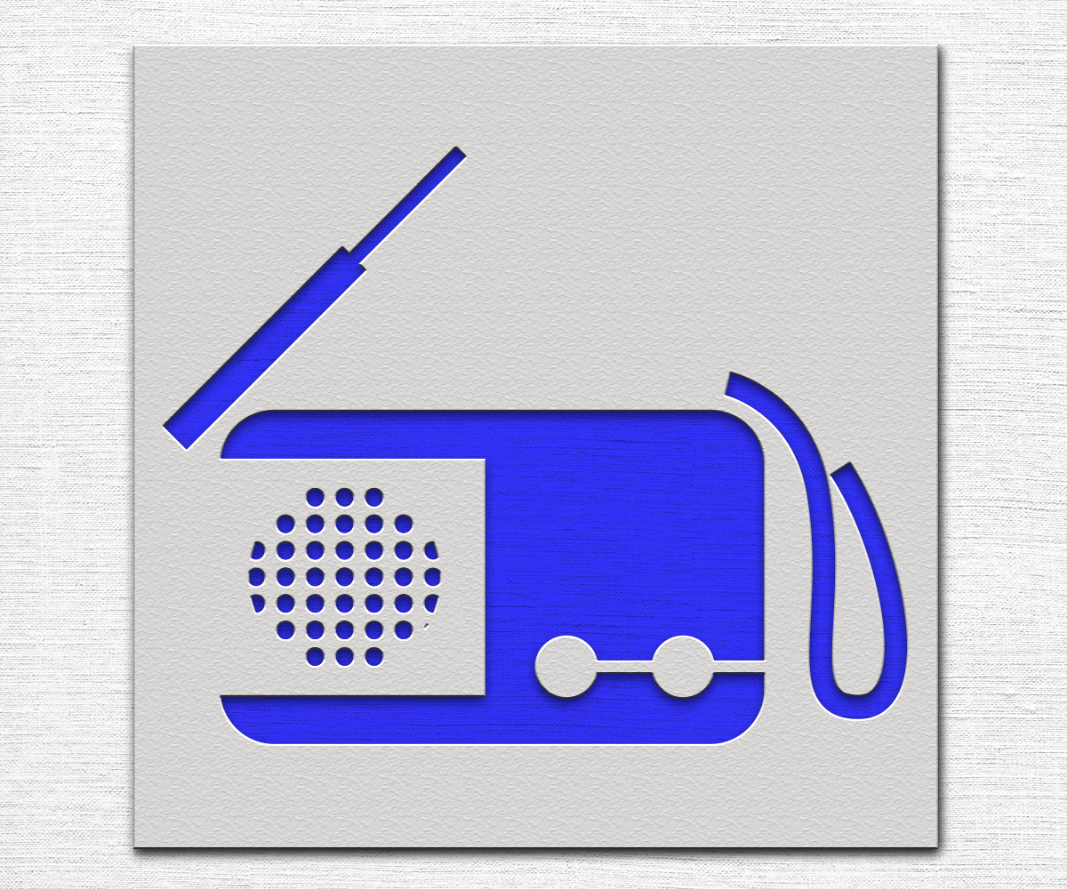 Transistor Radio Stencil - Art and Wall Stencil - Stencil Giant