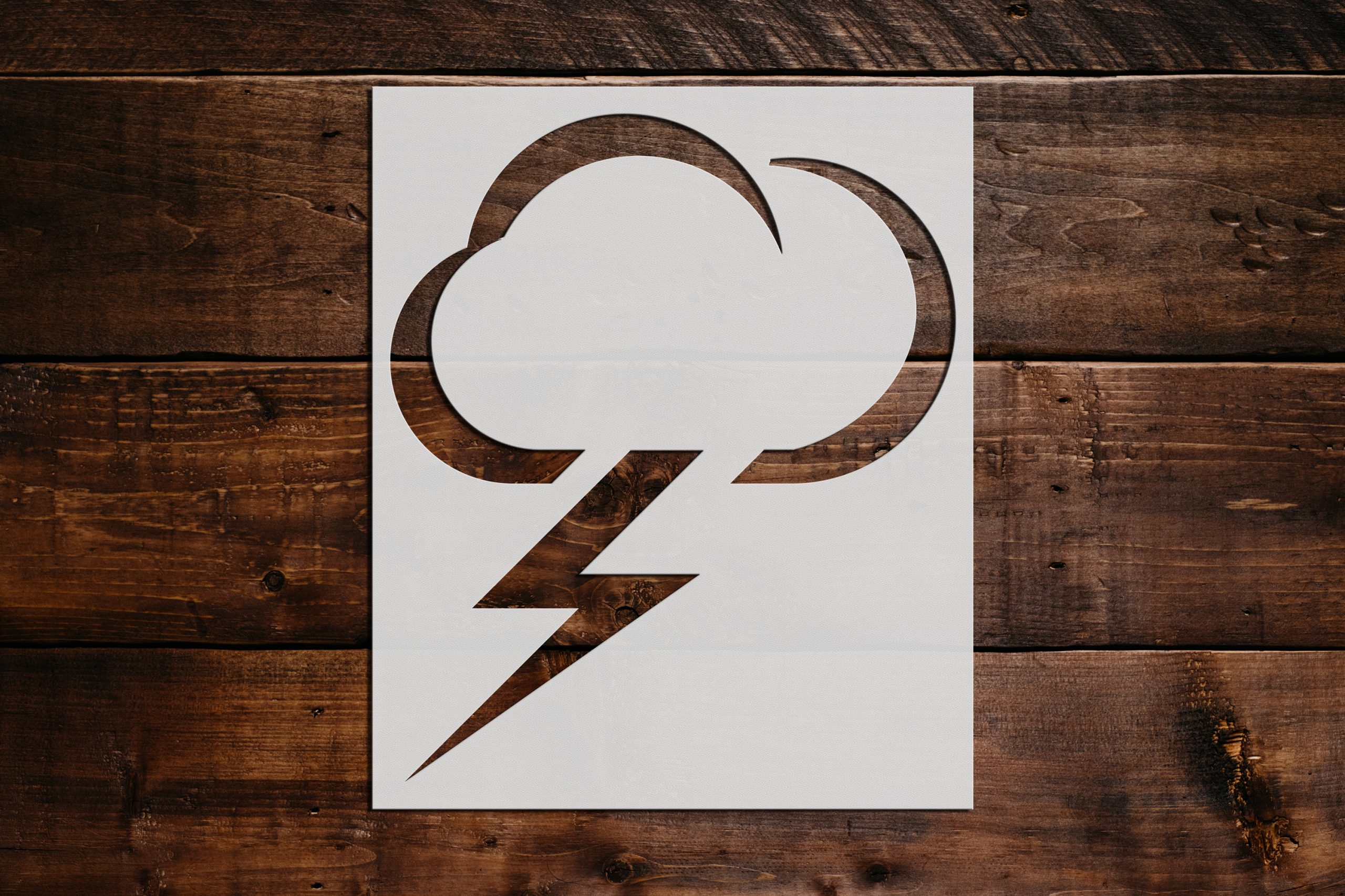 Lightning Bolt Stencil - Art and Wall Stencil - Stencil Giant