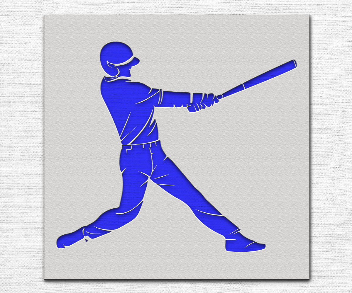 Baseball Player Stencil - Art and Wall Stencil - Stencil Giant
