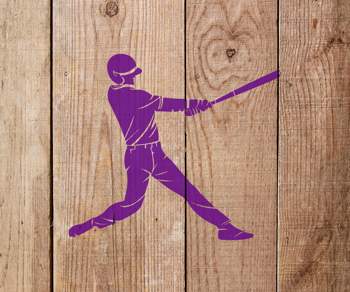 Baseball Player Stencil - Art and Wall Stencil - Stencil Giant