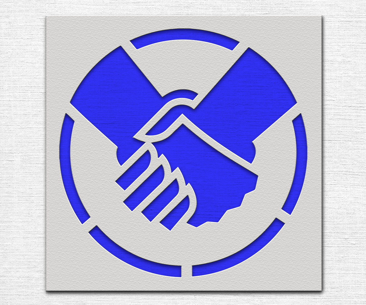 Holding Hands Stencil - Art and Wall Stencil - Stencil Giant