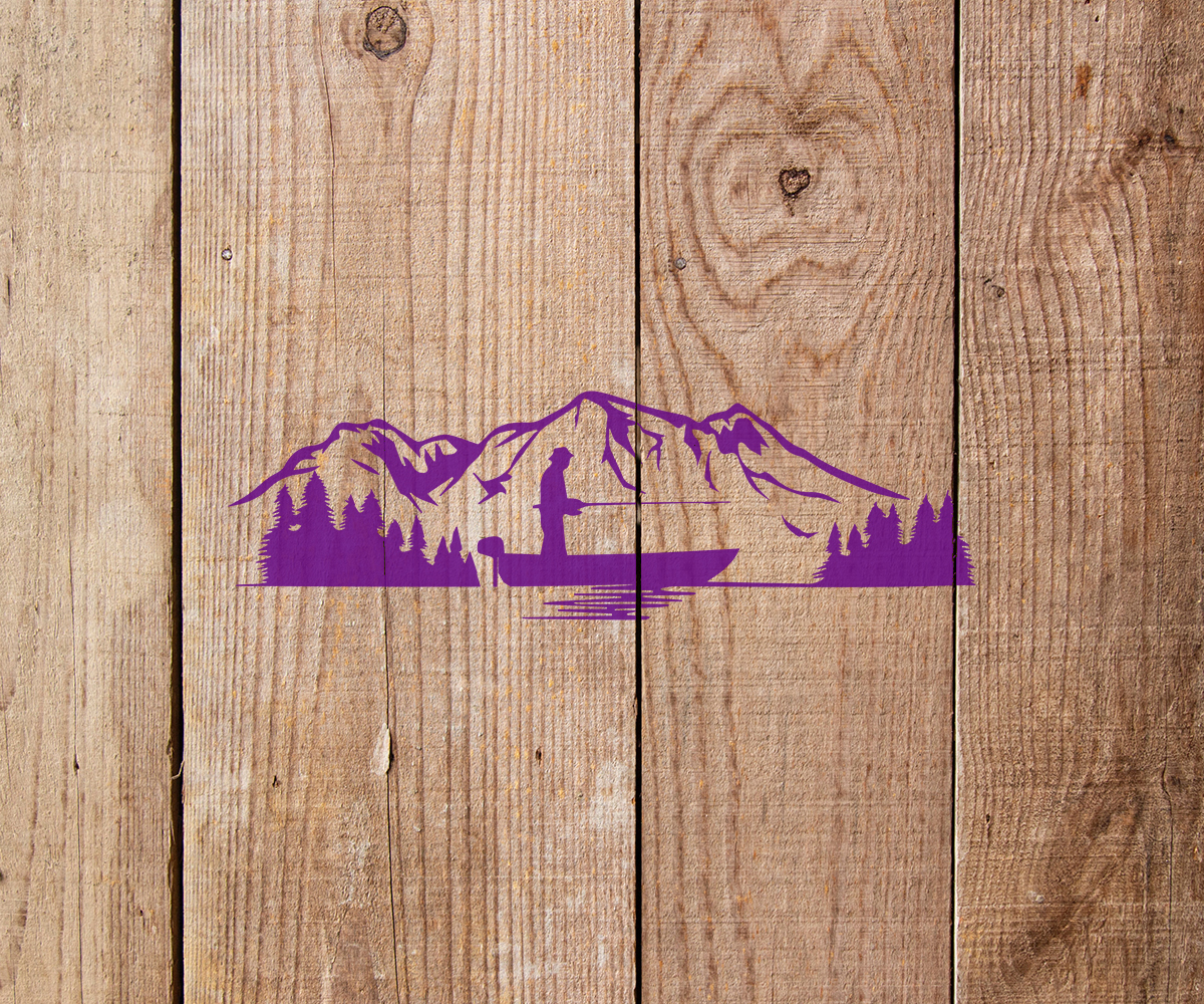 Lake Fishing Stencil - Art and Wall Stencil - Stencil Giant
