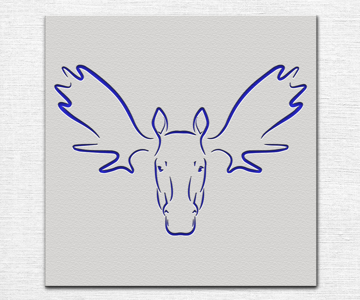 Moose Head Stencil - Art and Wall Stencil - Stencil Giant