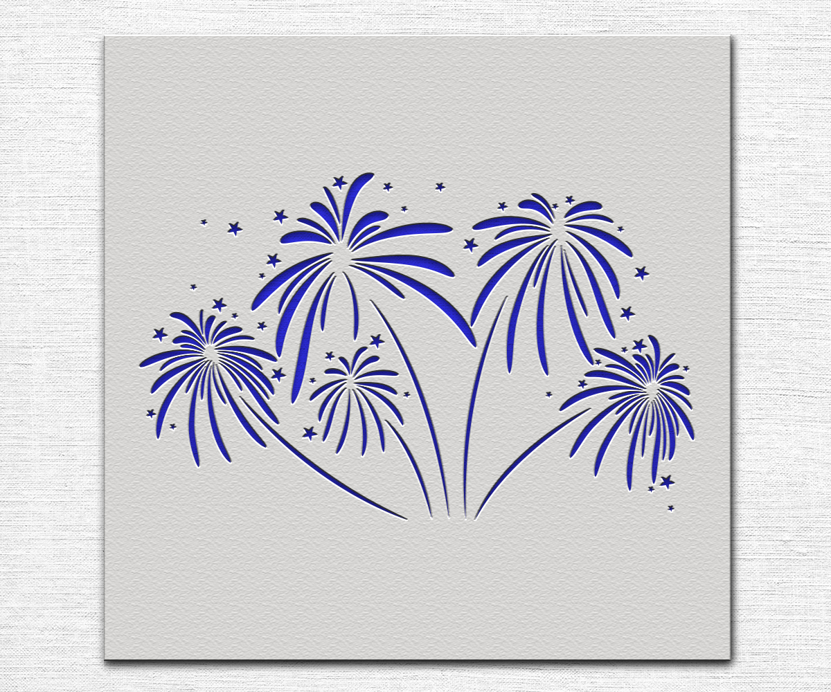 Fireworks Stencil - Art and Wall Stencil - Stencil Giant