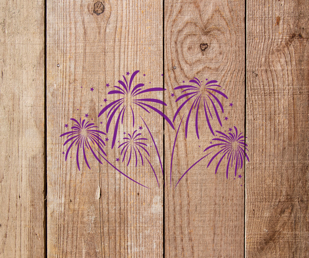Fireworks Stencil - Art and Wall Stencil - Stencil Giant