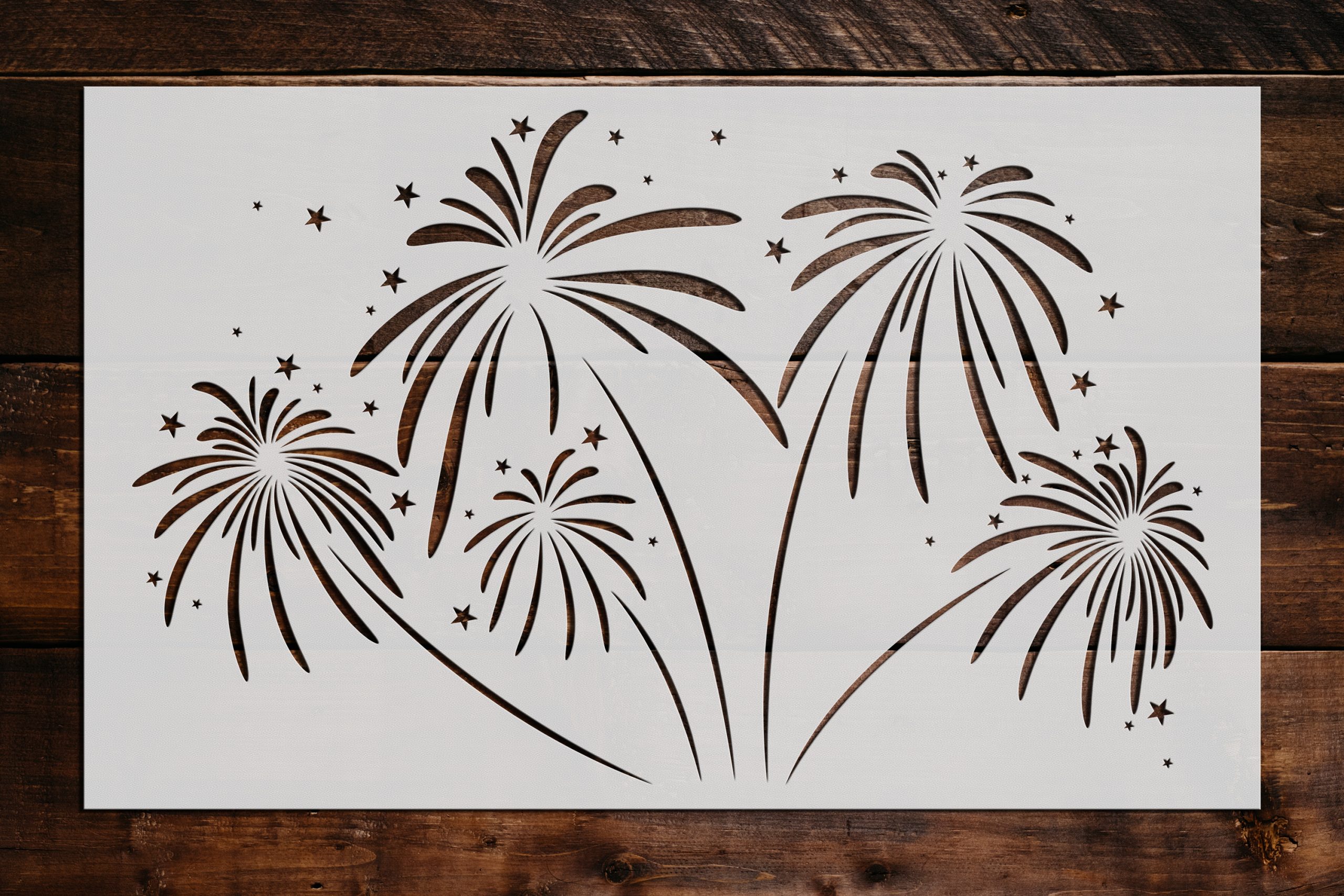 Fireworks Stencil - Art and Wall Stencil - Stencil Giant
