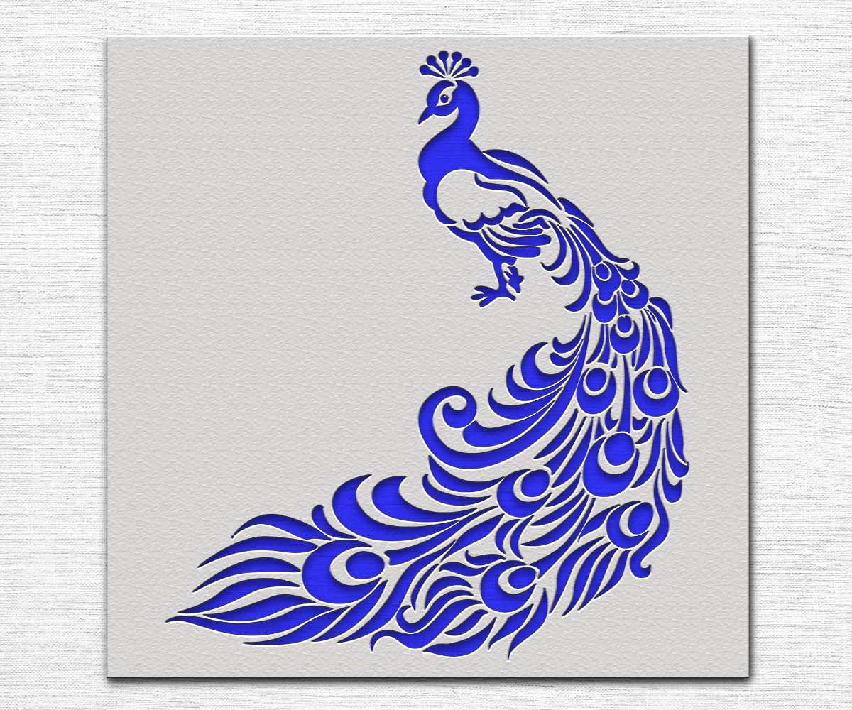 Peacock Stencil - Art and Wall Stencil - Stencil Giant