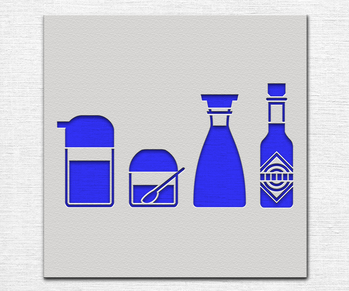 Condiments Stencil - Art and Wall Stencil - Stencil Giant