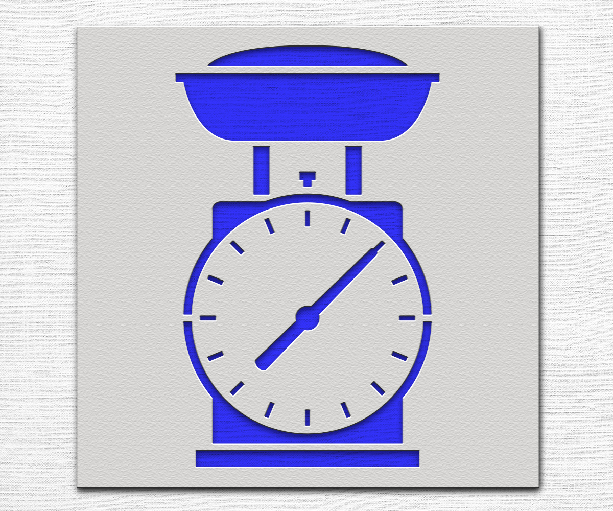 Kitchen Scale Stencil - Art and Wall Stencil - Stencil Giant