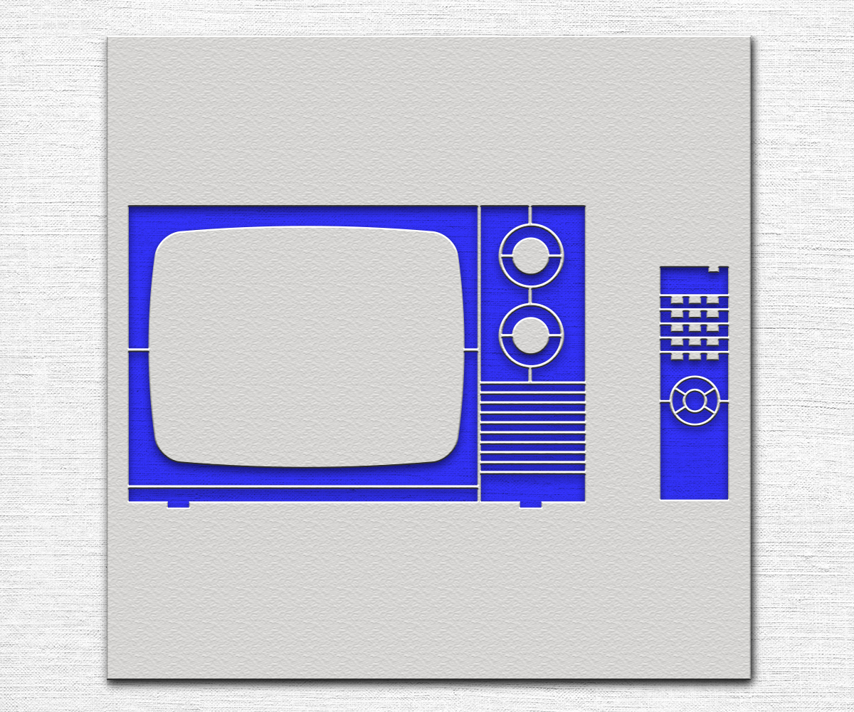 Television Stencil - Art and Wall Stencil - Stencil Giant