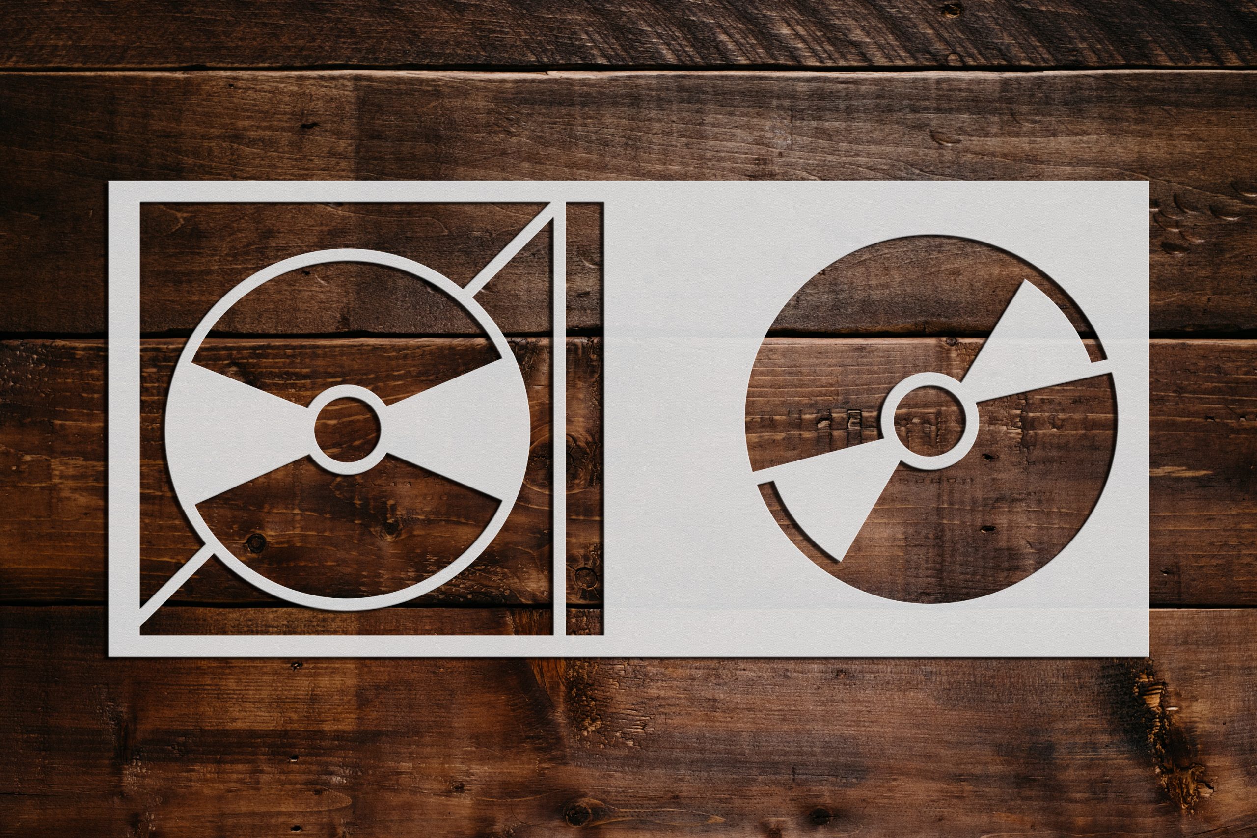 Double Fan Stencil - Art and Wall Stencil - Stencil Giant