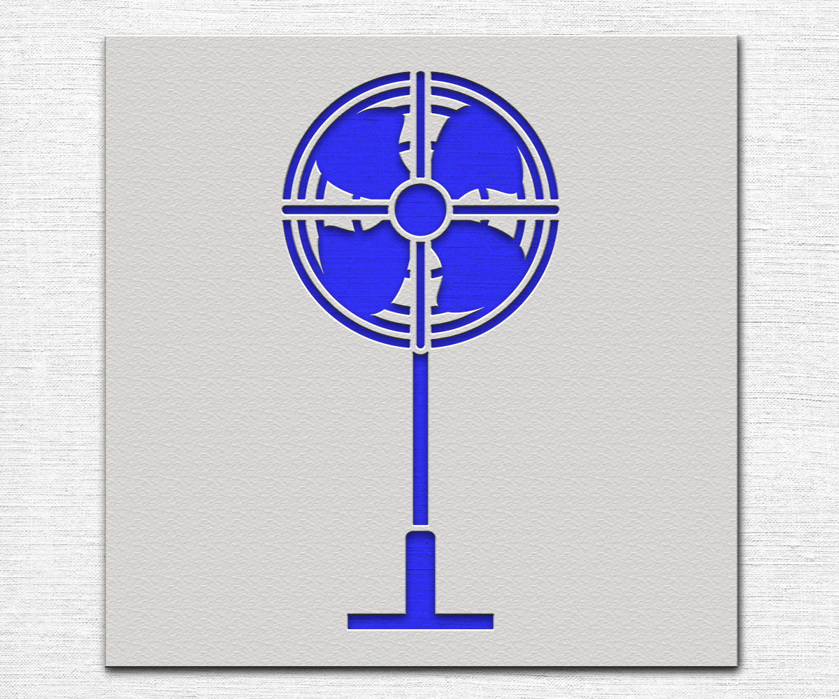 Tall Fan Stencil - Art and Wall Stencil - Stencil Giant