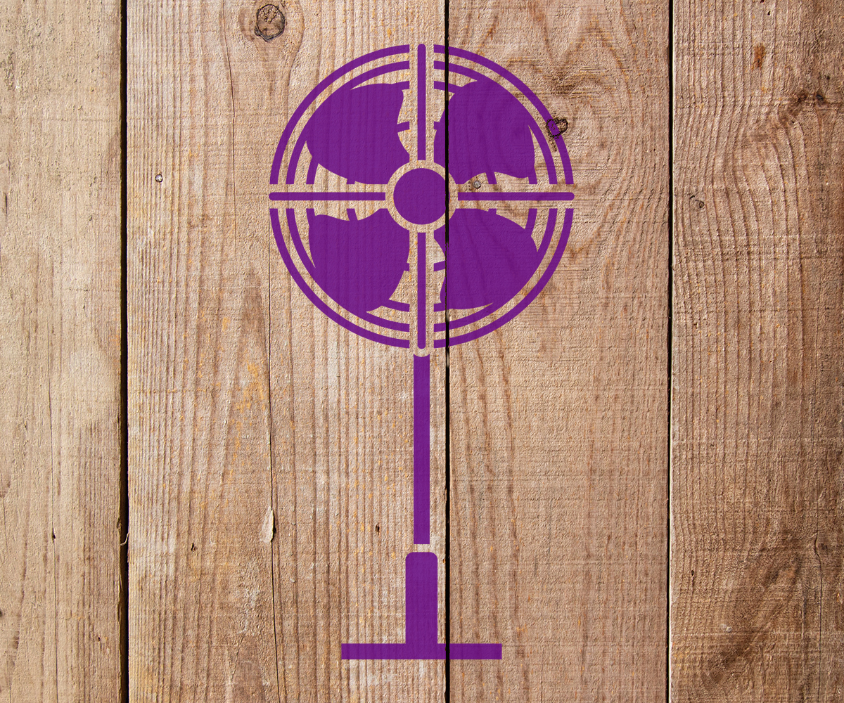 Tall Fan Stencil - Art and Wall Stencil - Stencil Giant