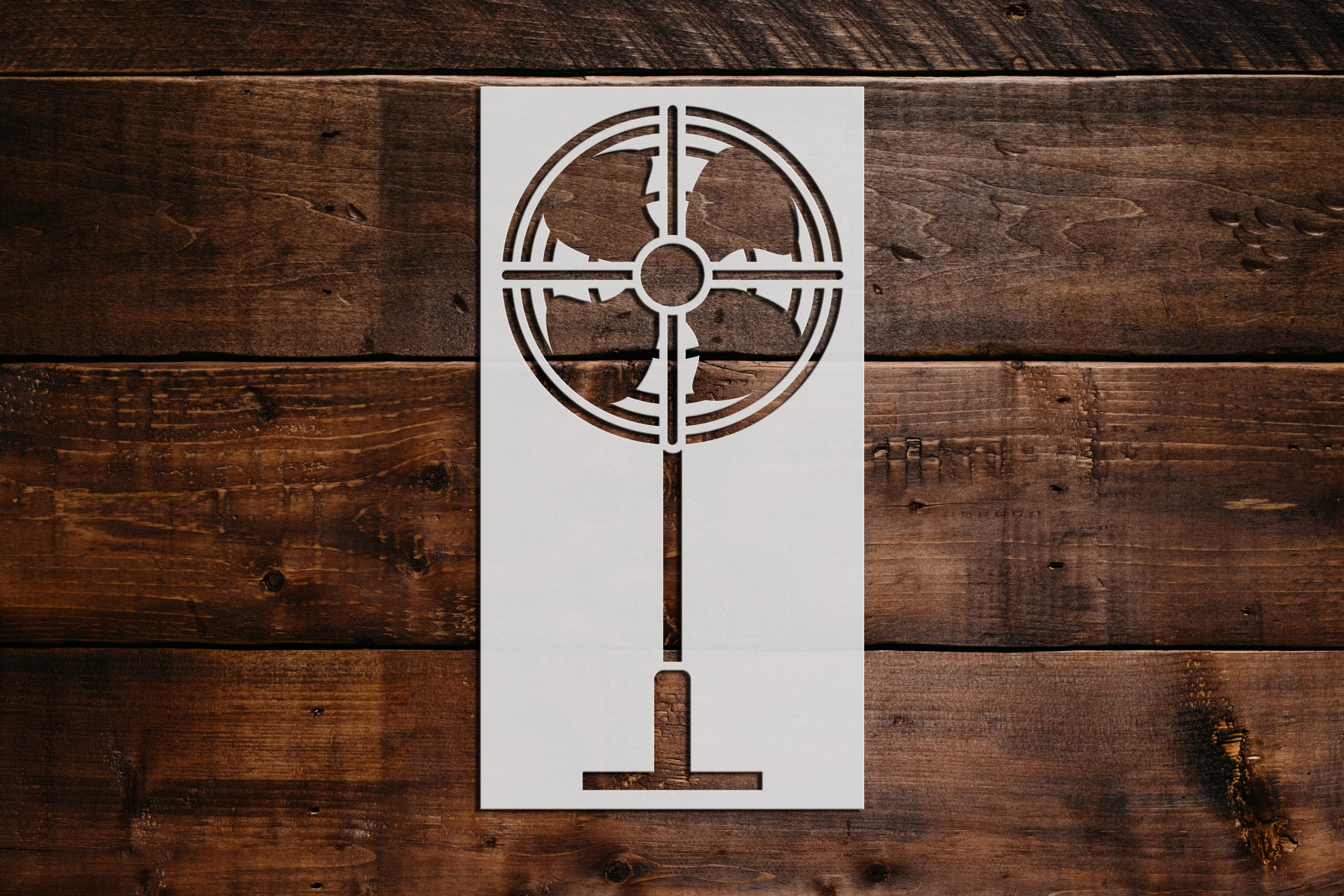 Tall Fan Stencil - Art and Wall Stencil - Stencil Giant